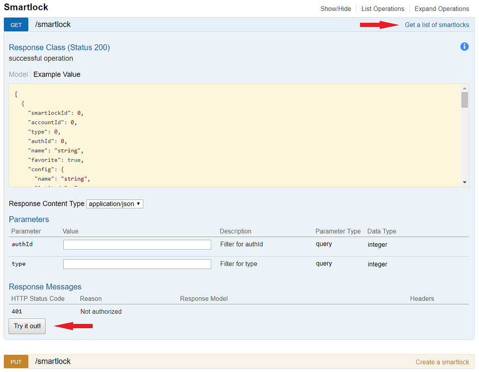 Swagger Interface Web Api Nuki Developers 