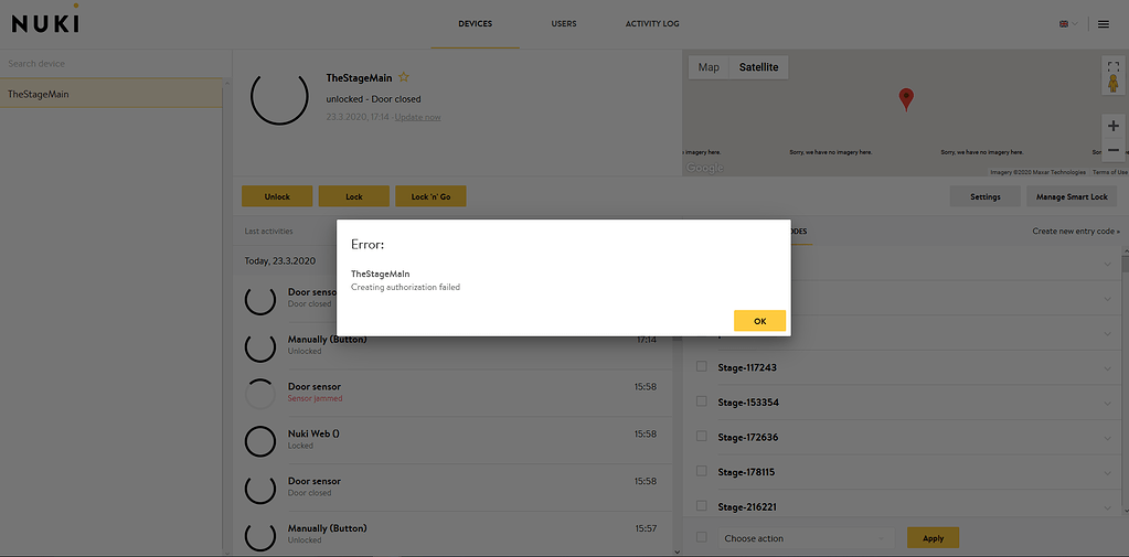 Nuki API stopped working to create Auth records on Lock - Web - Nuki Developers